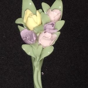 Jewelry | Porcelain Flower Brooch Pin | Poshmark